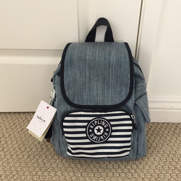 Kipling | Bags | Kipling Denim Small Backpack Purse | Poshmark